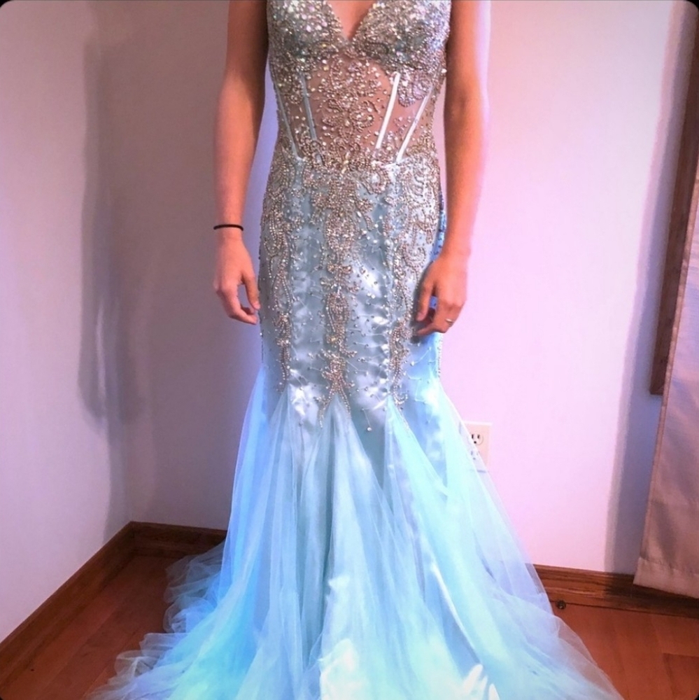 Teal Mermaid Dress - Gem